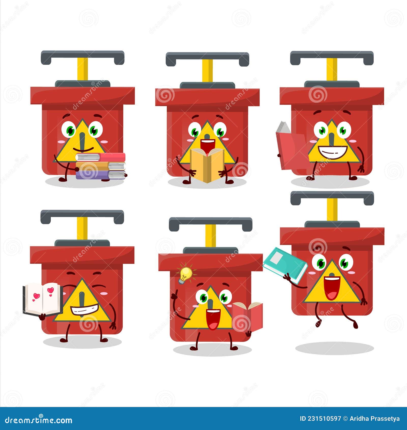A Picture of Dynamite Blasting Machine Cartoon Character Concept ...
