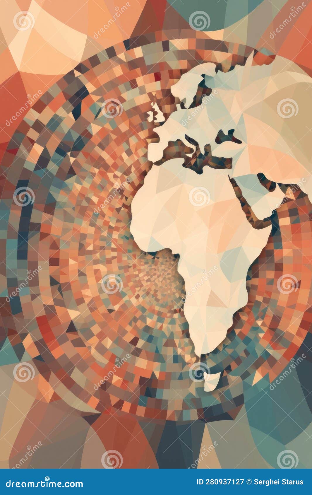 A Picture of the Earth in a Circle. Generative AI Image. Stock ...