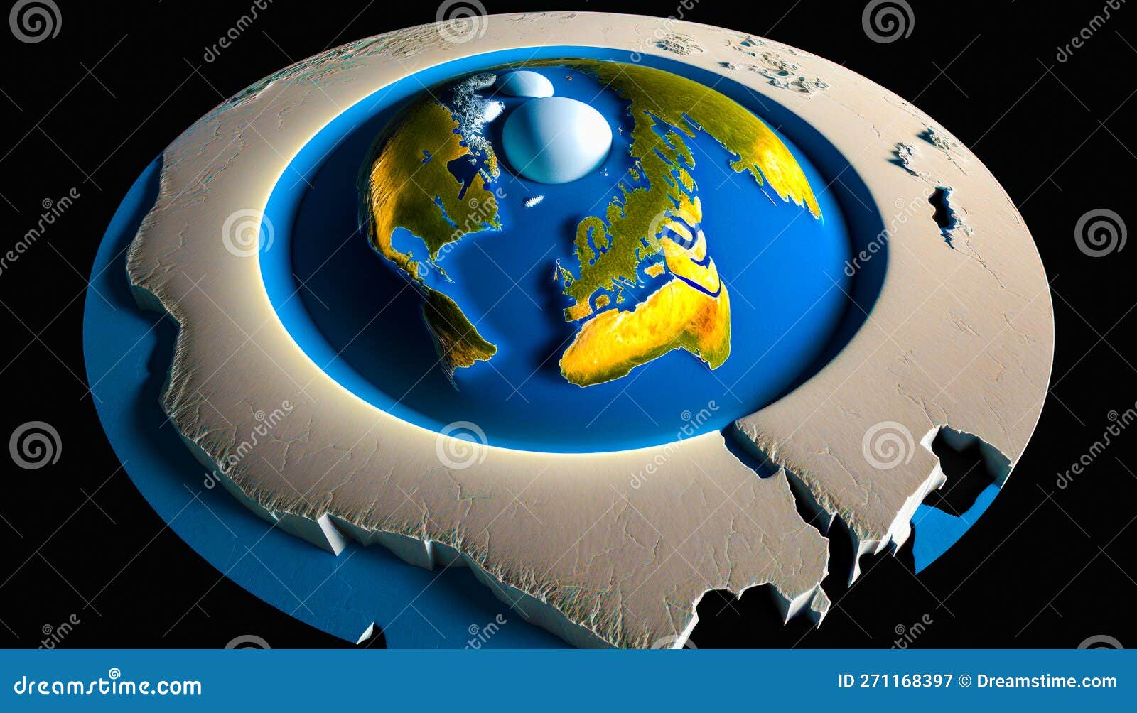 Picture of the Earth in the Shape of Circle. Generative AI Stock ...