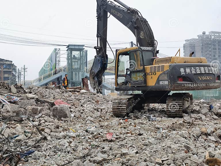 Earthwork Activity Construction Site Editorial Stock Image - Image of ...