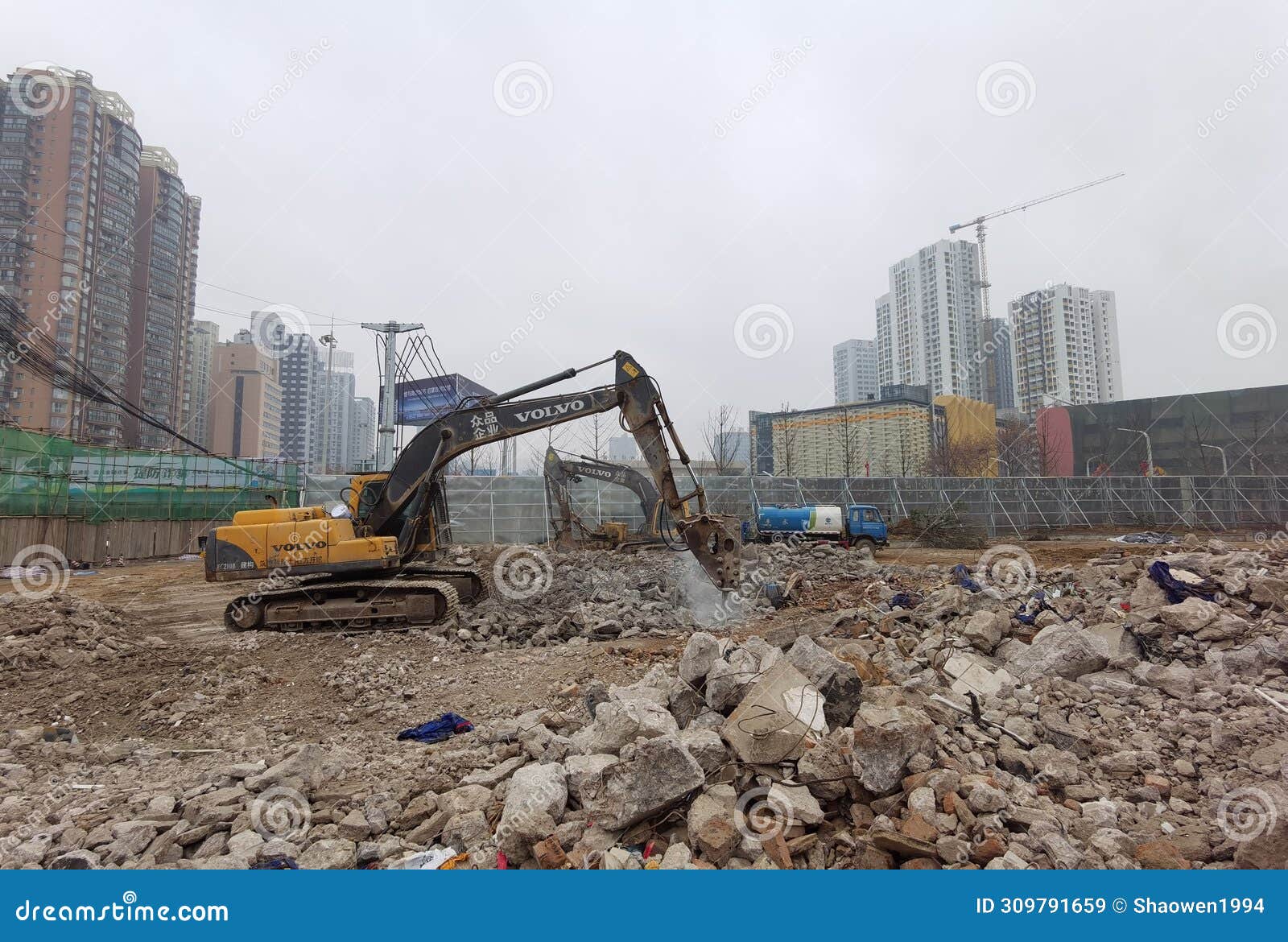 Earthwork Activity Construction Site Editorial Stock Image - Image of ...