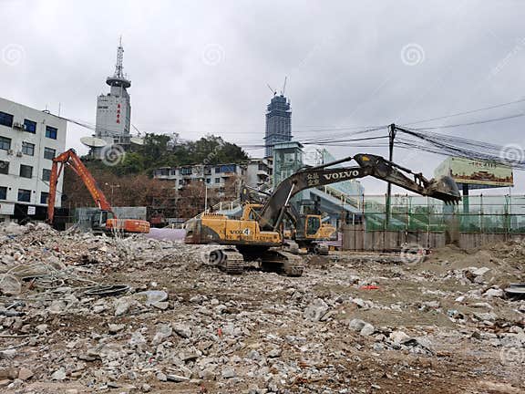 Earthwork Activity Construction Site Editorial Stock Image - Image of ...