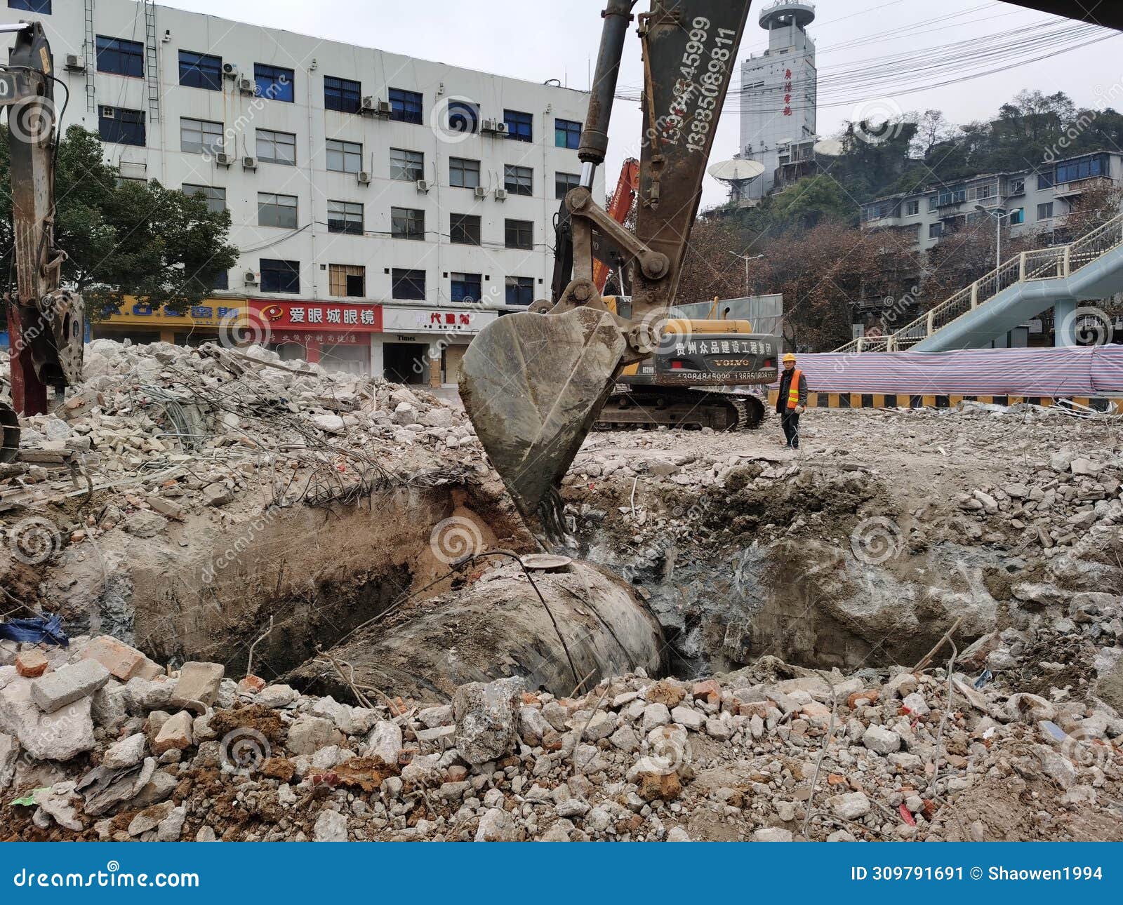 Earthwork Activity Construction Site Editorial Photo - Image of stone ...