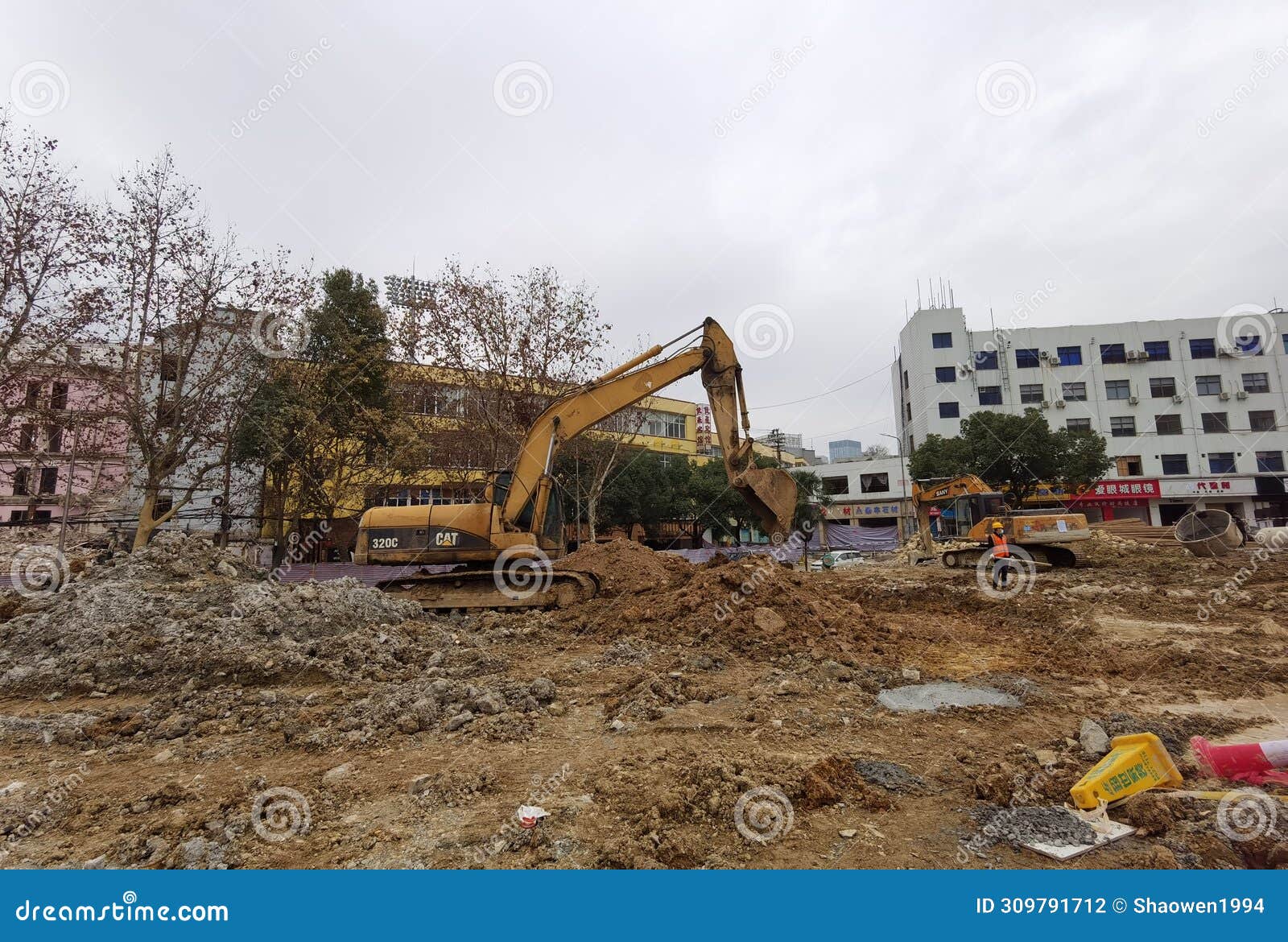 Earthwork Activity Construction Site Editorial Photography - Image of ...