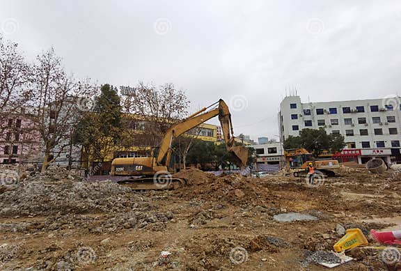 Earthwork Activity Construction Site Editorial Photography - Image of ...
