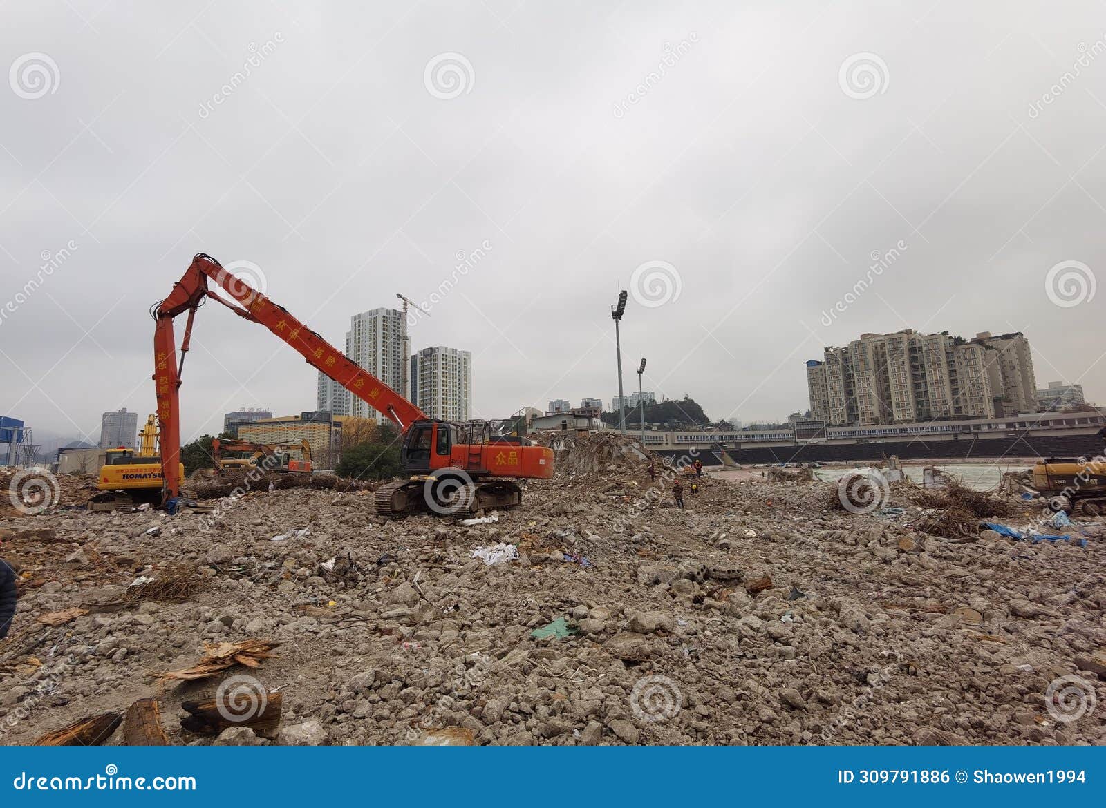 Earthwork Activity Construction Site Editorial Photo - Image of modern ...