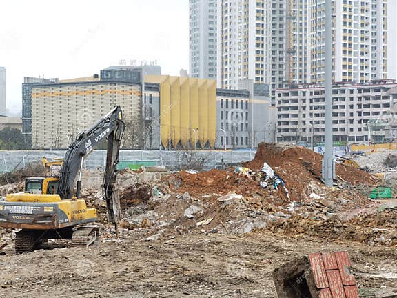 Earthwork Activity Construction Site Editorial Stock Image - Image of ...