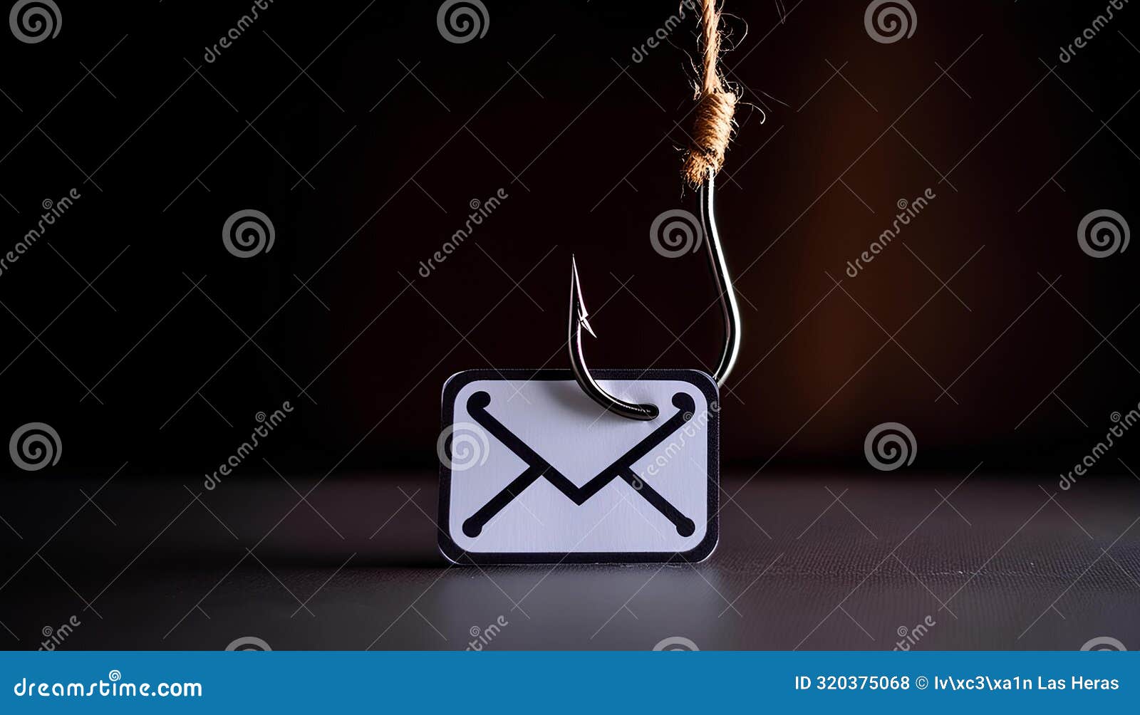 A Picture of an Email with a Hook on it. Phishing Concept Stock ...