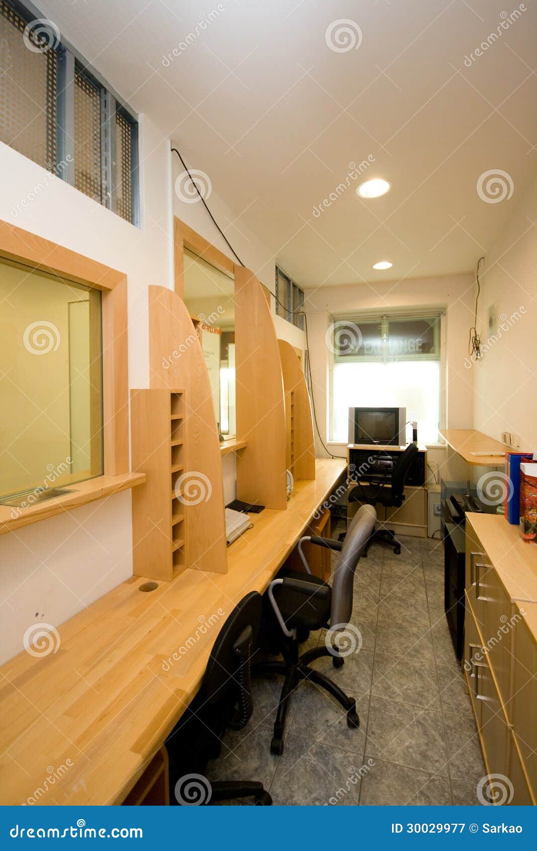 Empty office stock image. Image of simple, windows, work - 30029977