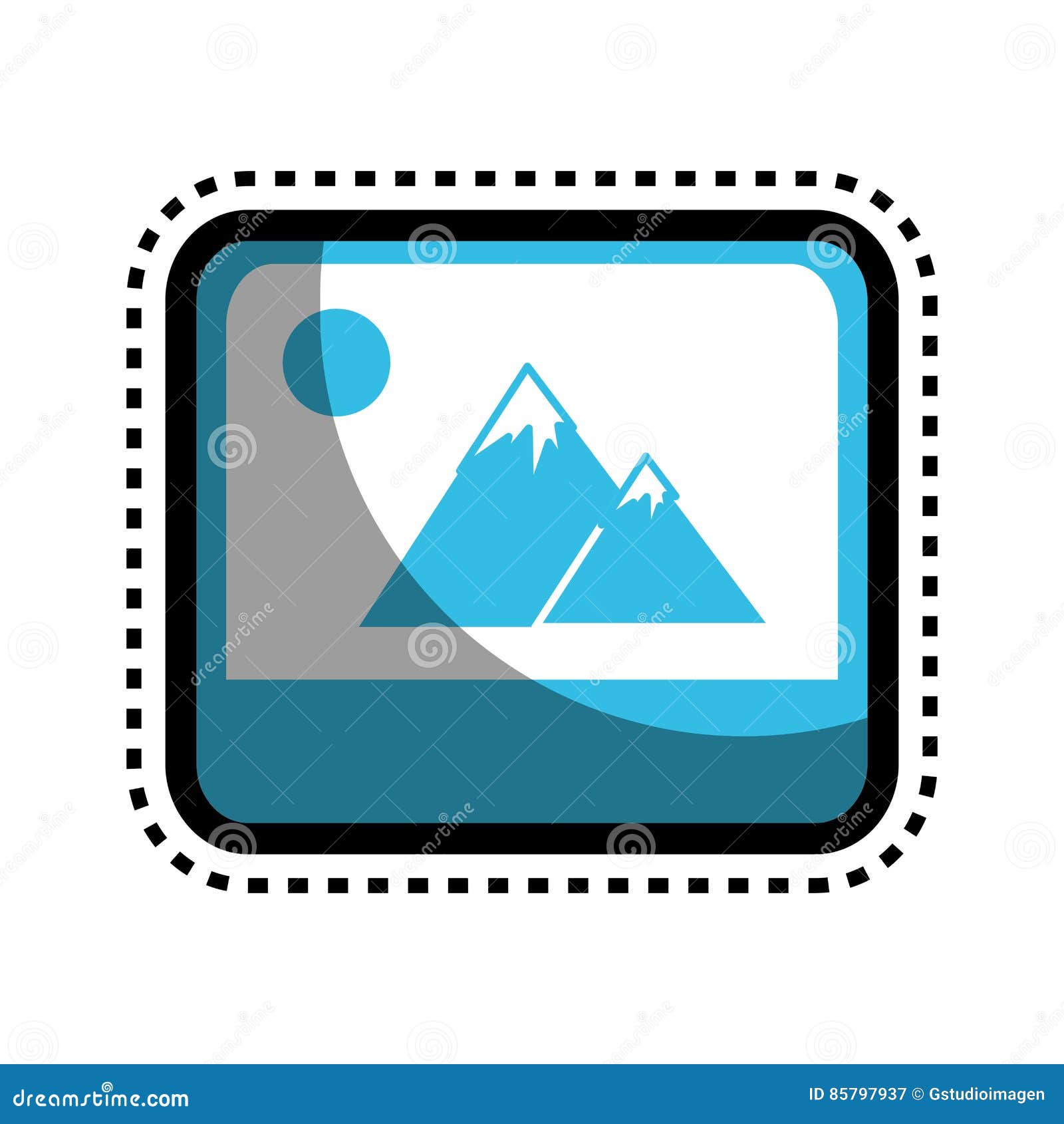 Picture file isolated icon stock vector. Illustration of photographic ...