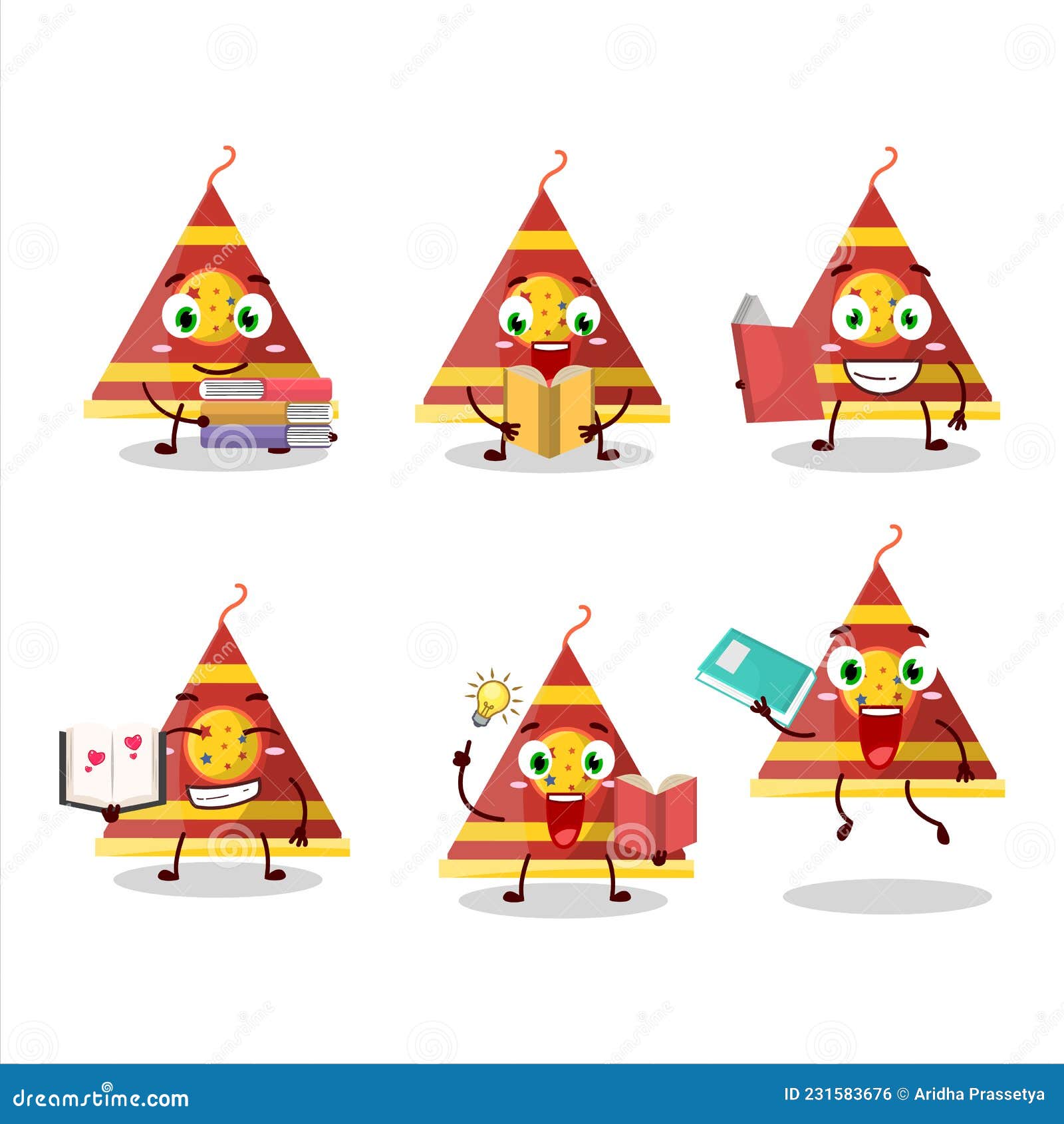 A Picture of Firecracker Smoke Cone Cartoon Character Concept Reading ...