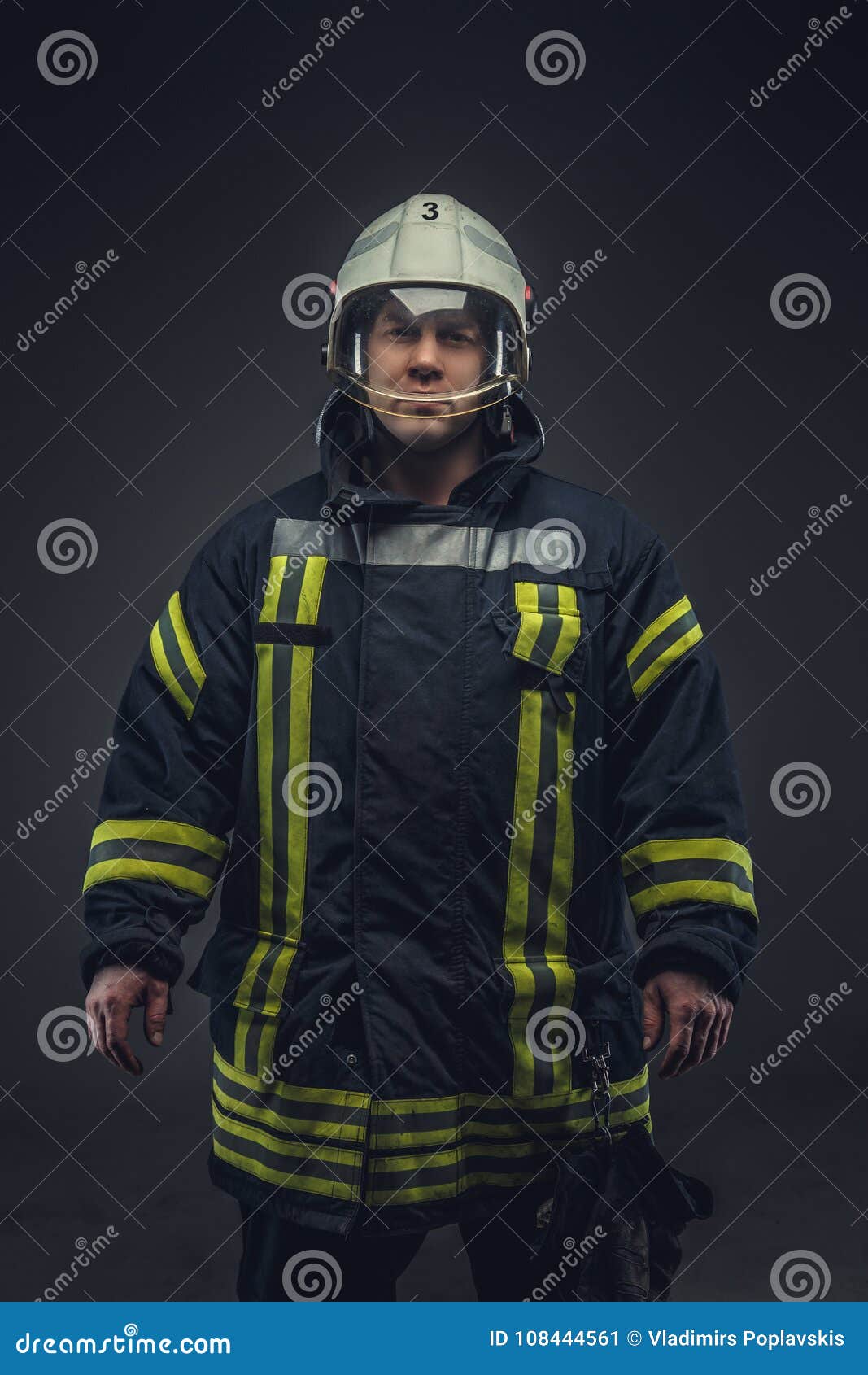 Picture of Firefighter in Uniform. Stock Image - Image of hero, rescue ...