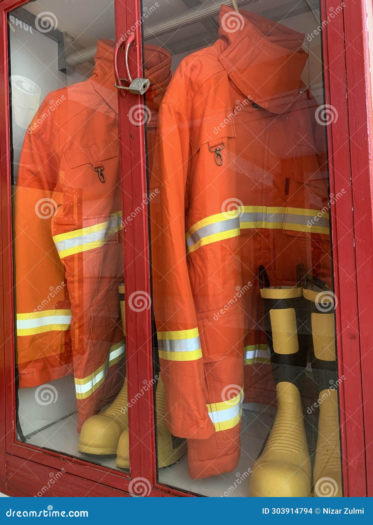A Picture of Firefighter Uniform Set Stock Photo - Image of uniform ...