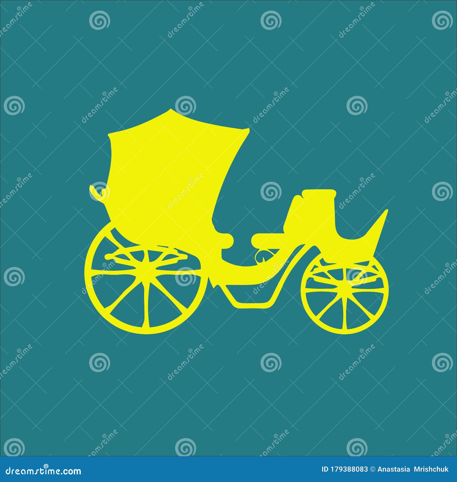 Picture of First Car on Blue Background. Logotype. Vector Illustration ...