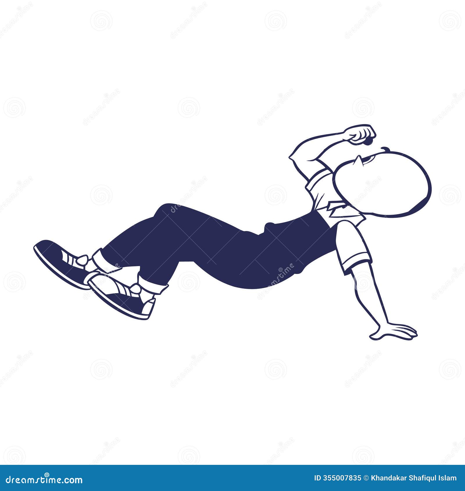 A Picture of Fit Cartoon Character Training Stock Illustration ...