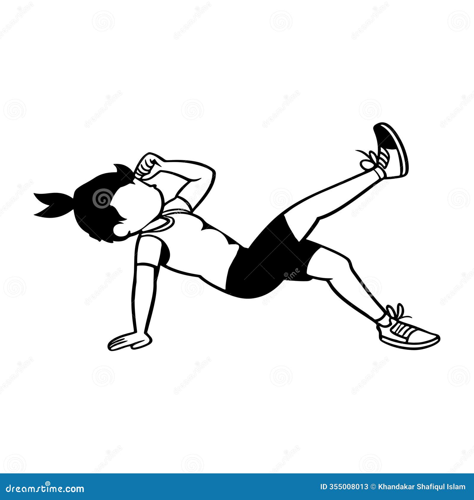 A Picture of Fit Cartoon Character Training Stock Illustration ...