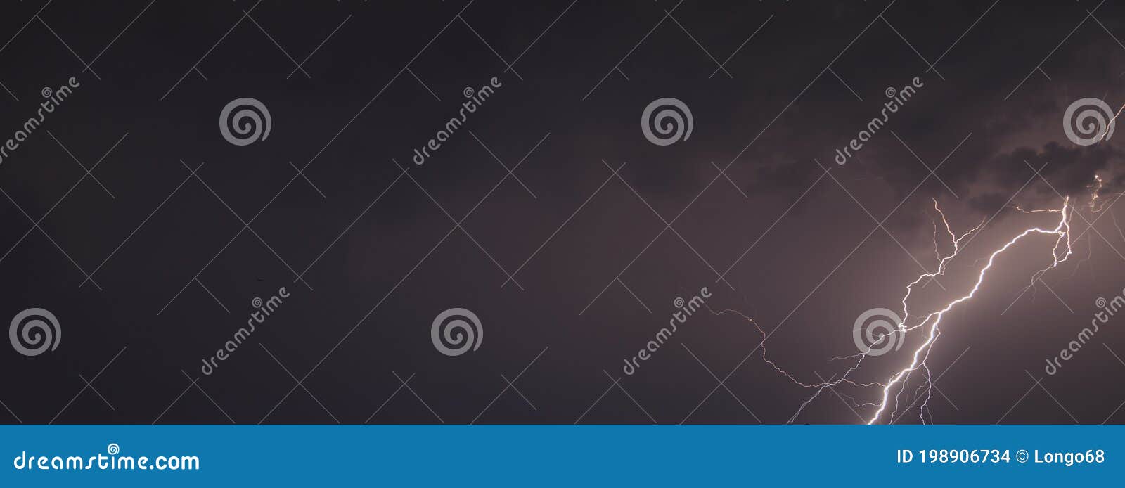 Picture of a Flash in the Night Sky with Glowing Clouds Stock Photo ...