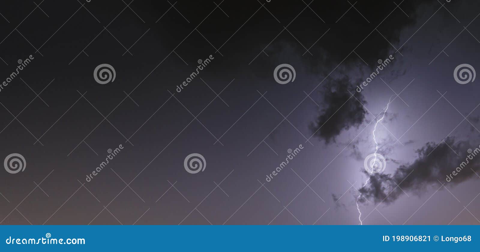 Picture of a Flash in the Night Sky with Glowing Clouds Stock Image ...