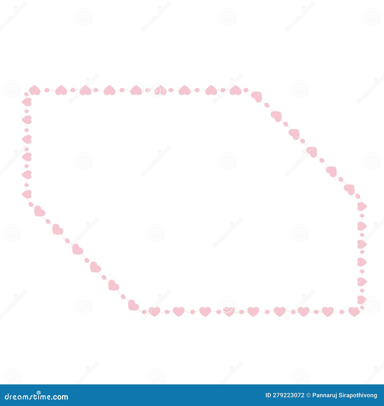 Snip Diagonal Corner Ractangle Flower Frame Cartoon Vector ...