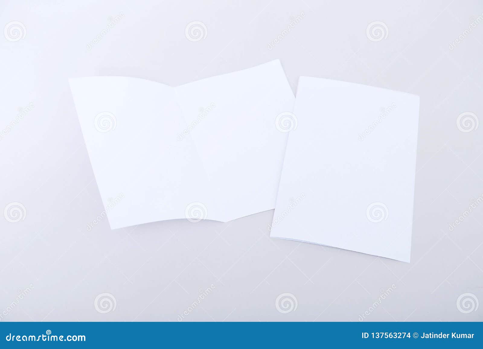 Picture of a Folded Card with One Open Card Stock Photo - Image of ...