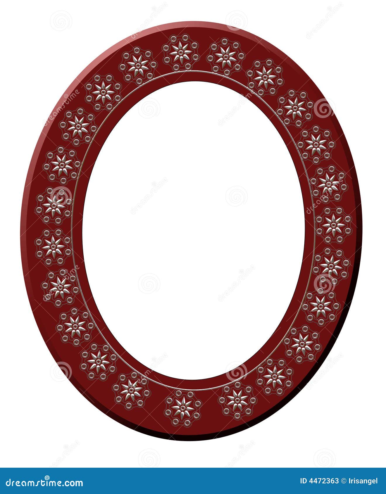 Picture Frame 3D Red Oval stock illustration. Illustration of ...