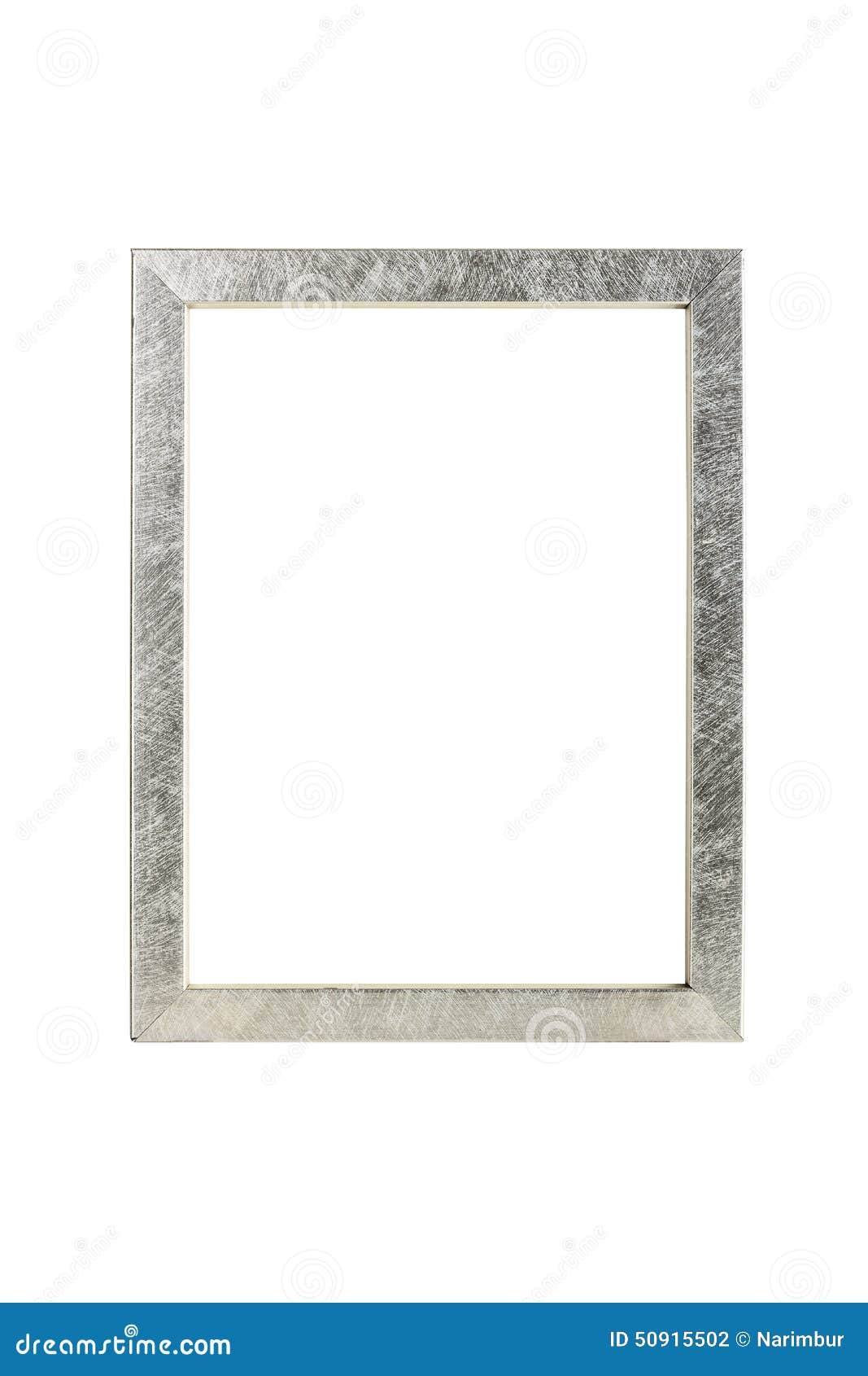 Picture Frame with Brushed Silver Stock Photo - Image of wood, white ...