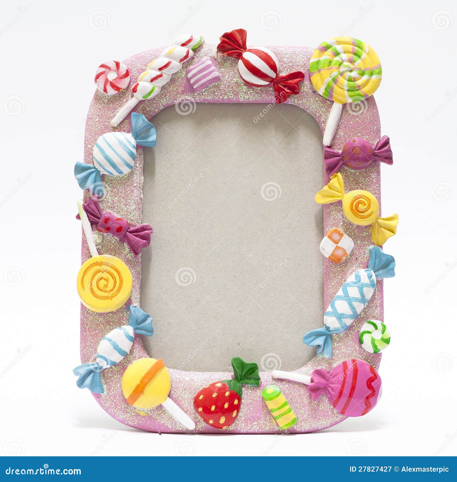 Picture frame with candy stock image. Image of design - 27827427