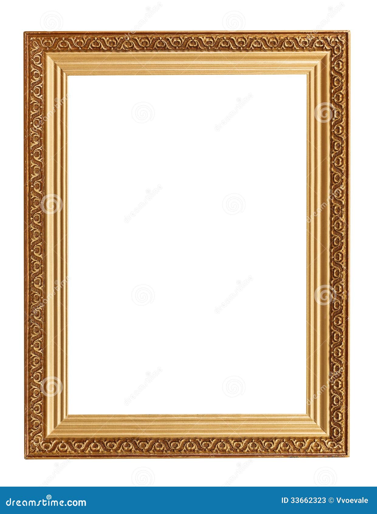 Picture Frame with Carved Pattern Stock Image - Image of decorative ...