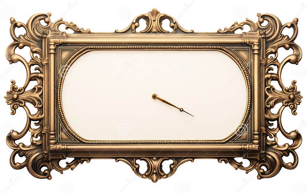 Picture Frame Clock Isolated on White Background. Stock Illustration ...