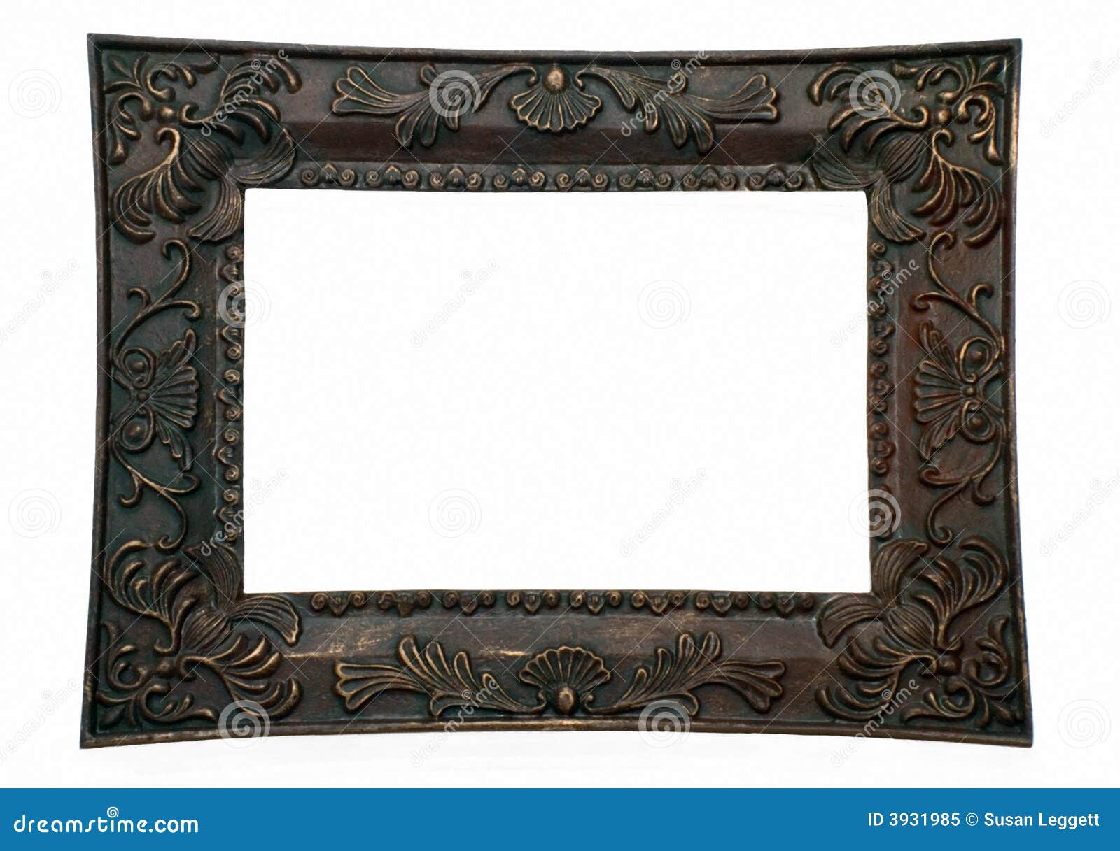 Picture frame, dark stock image. Image of blank, decorated - 3931985