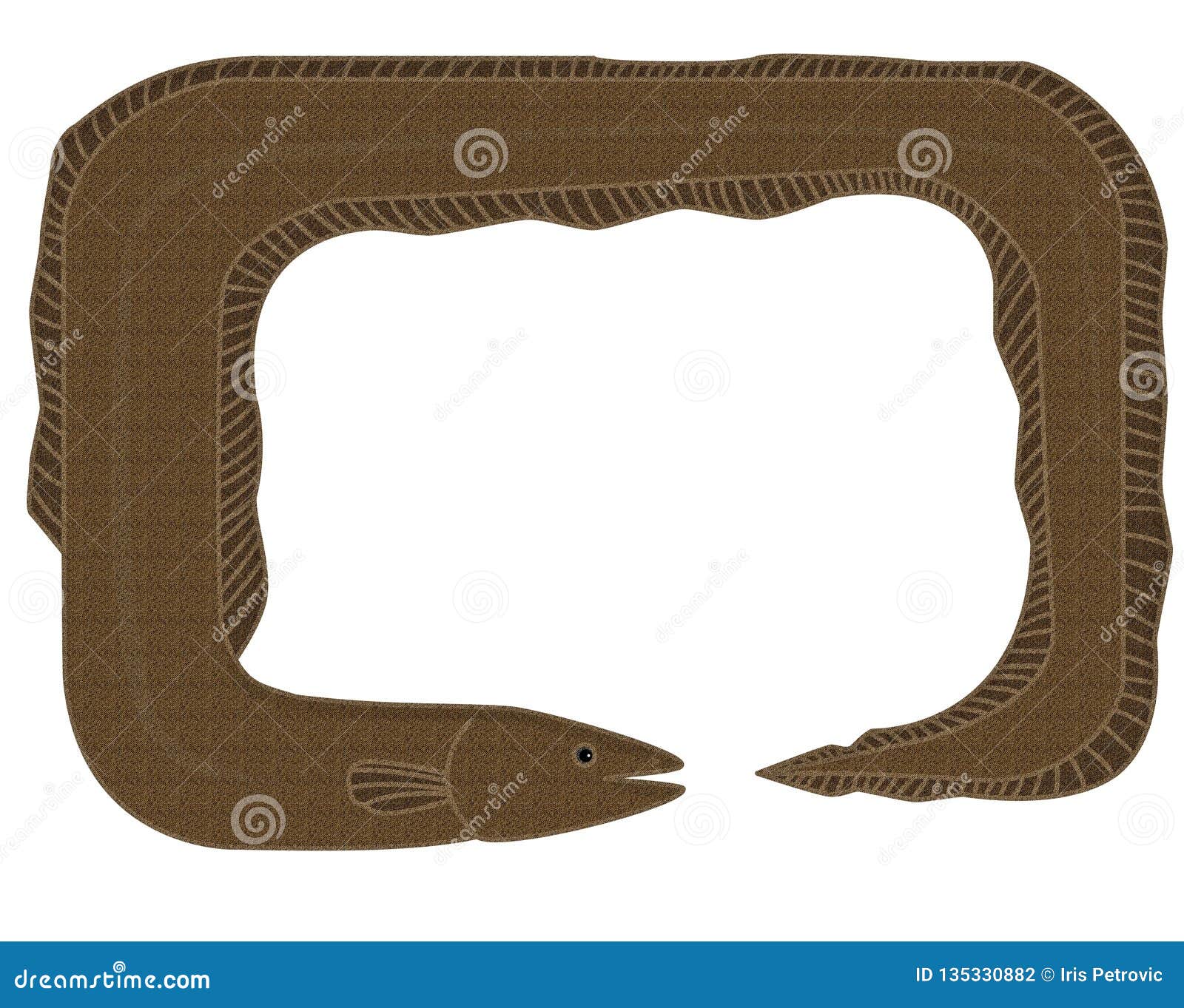 Frame - the eel stock illustration. Illustration of fishing - 135330882