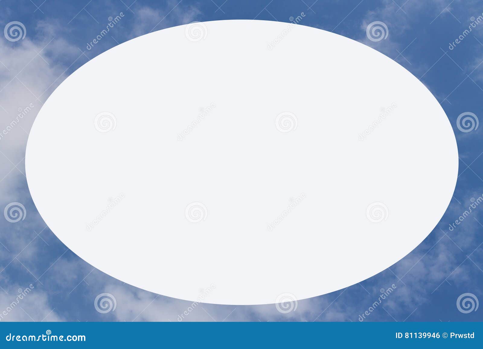 Picture Frame Form Blue Sky and Clouds Stock Illustration ...