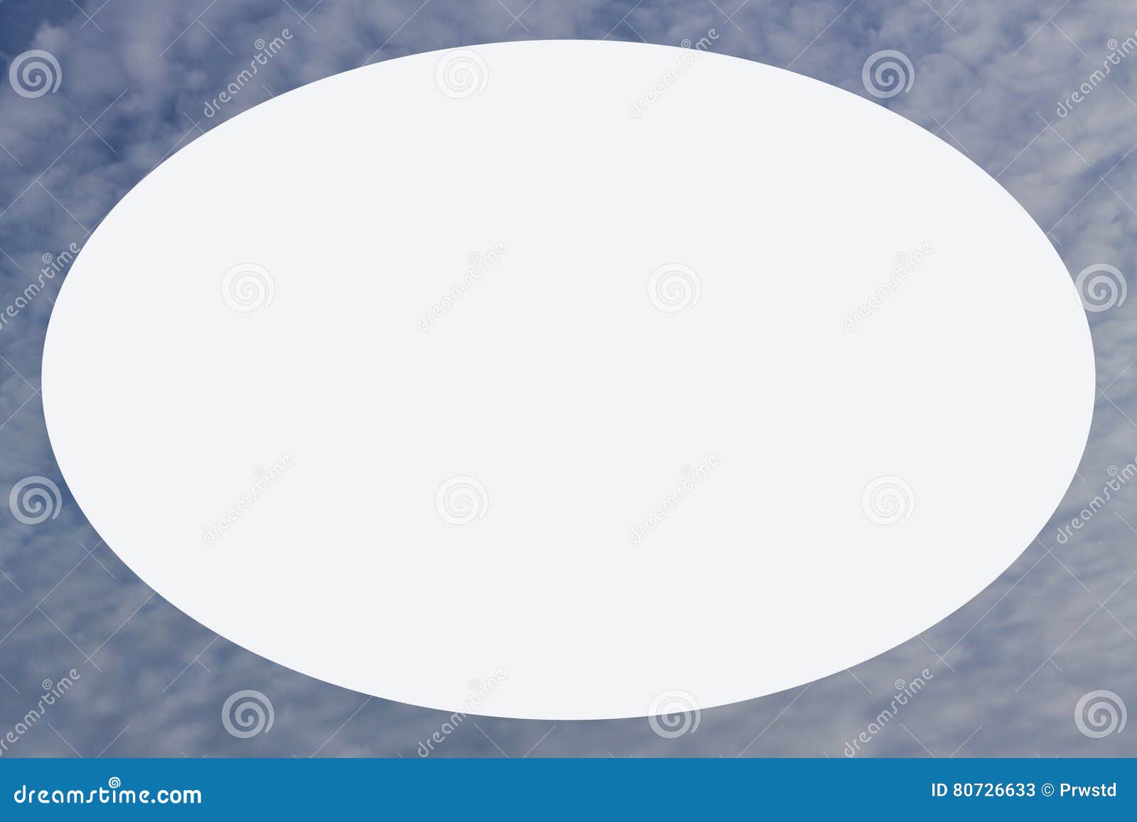 Picture Frame Form Blue Sky and Clouds Stock Illustration ...