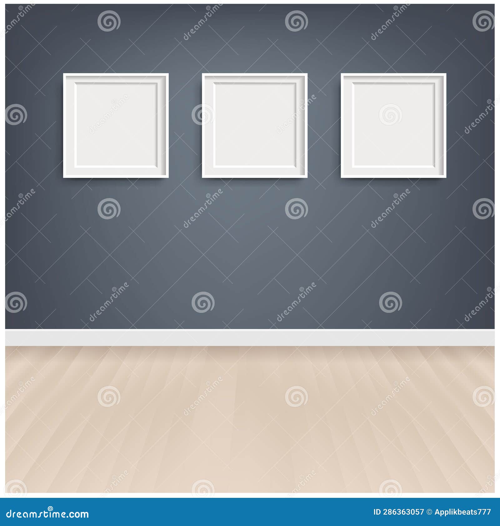 Picture Frame with Grey Background Stock Vector - Illustration of ...