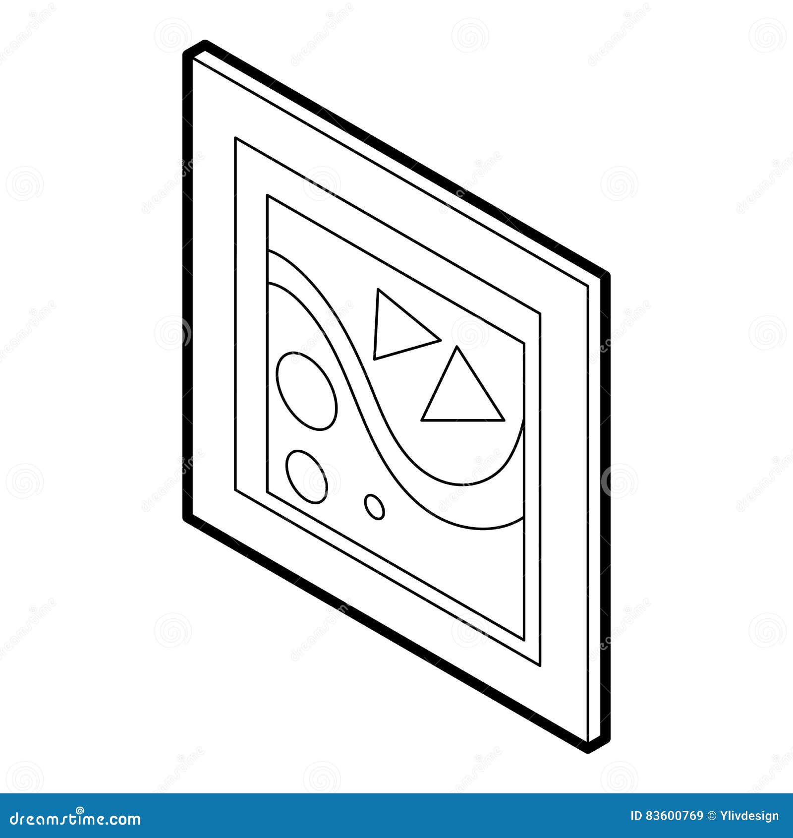 Picture in a Frame Icon, Outline Style Stock Vector - Illustration of ...