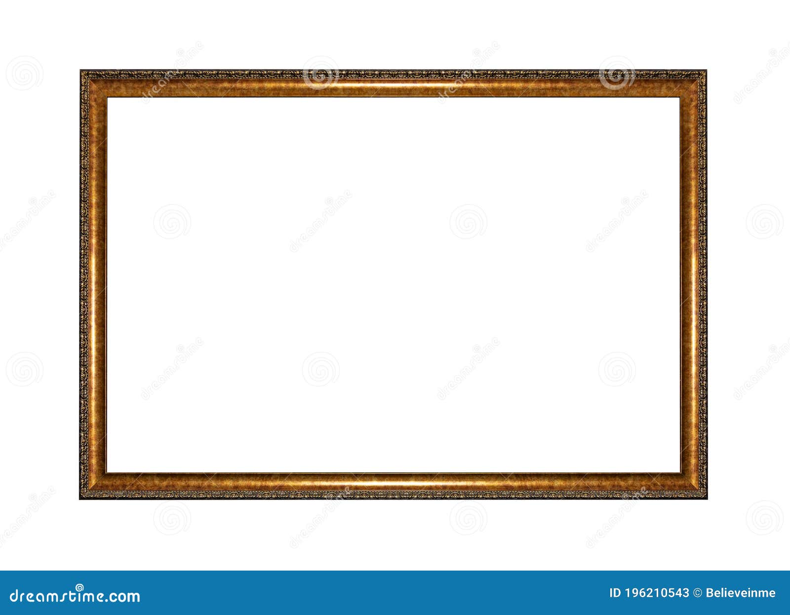 Picture frame isolated stock image. Image of golden - 196210543