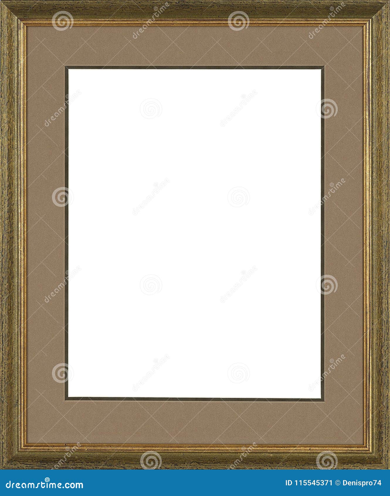 Picture Frame Isolated on White Stock Image - Image of object, aged ...