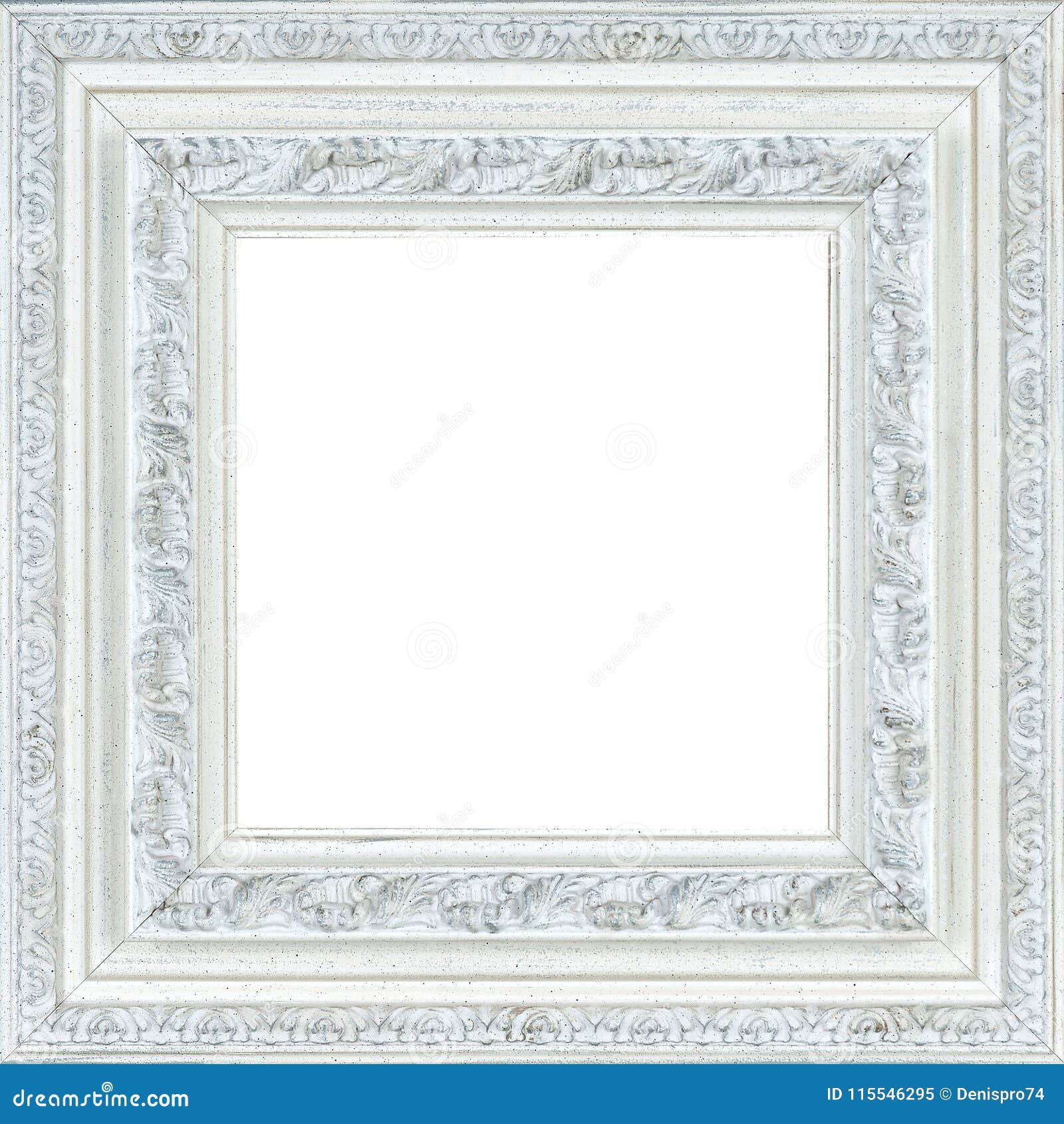 Picture Frame Isolated on White Stock Image - Image of album, boundary ...