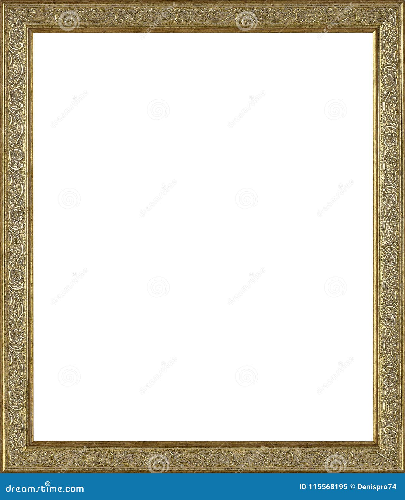 Picture Frame Isolated on White Stock Image - Image of gilded, frame ...