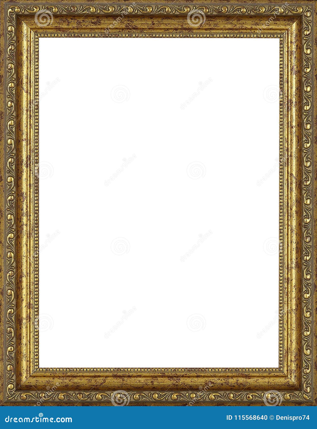 Picture Frame Isolated on White Stock Photo - Image of isolated, home ...