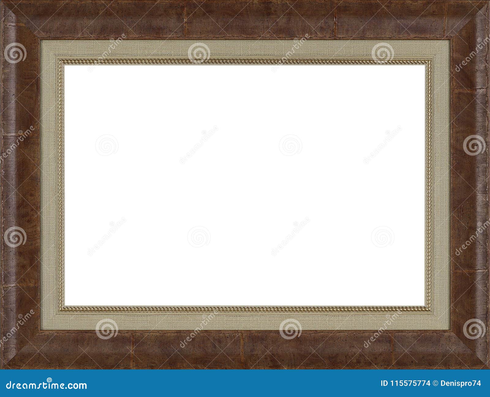 Picture Frame Isolated on White Stock Photo - Image of museum, fashion ...