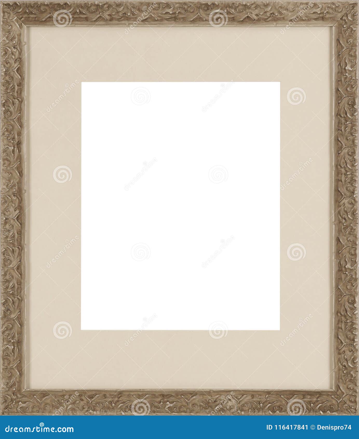 Picture Frame Isolated on White Stock Image - Image of border, baroque ...