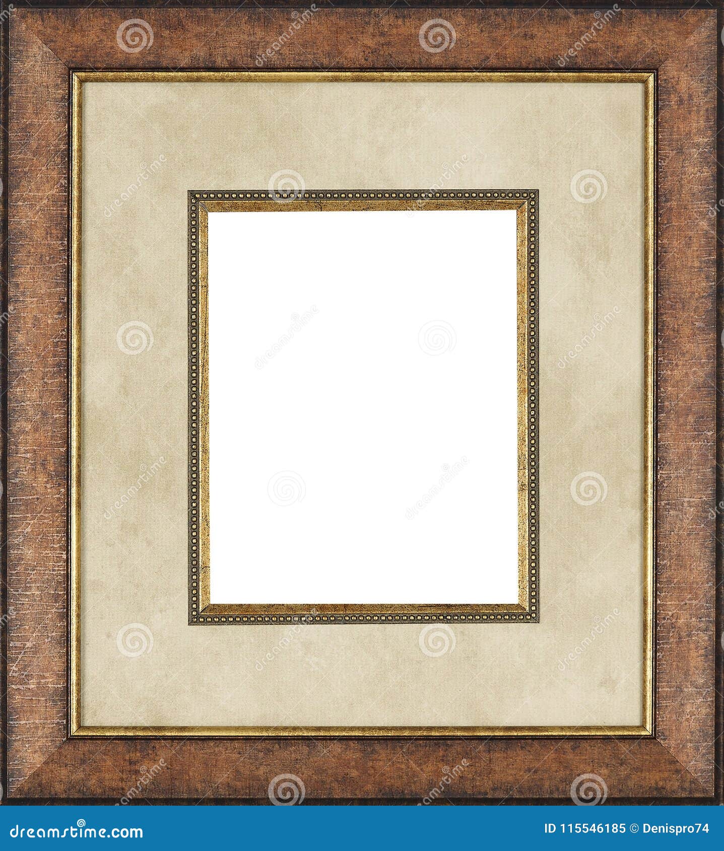 Picture Frame Isolated on White Stock Image - Image of decoration ...