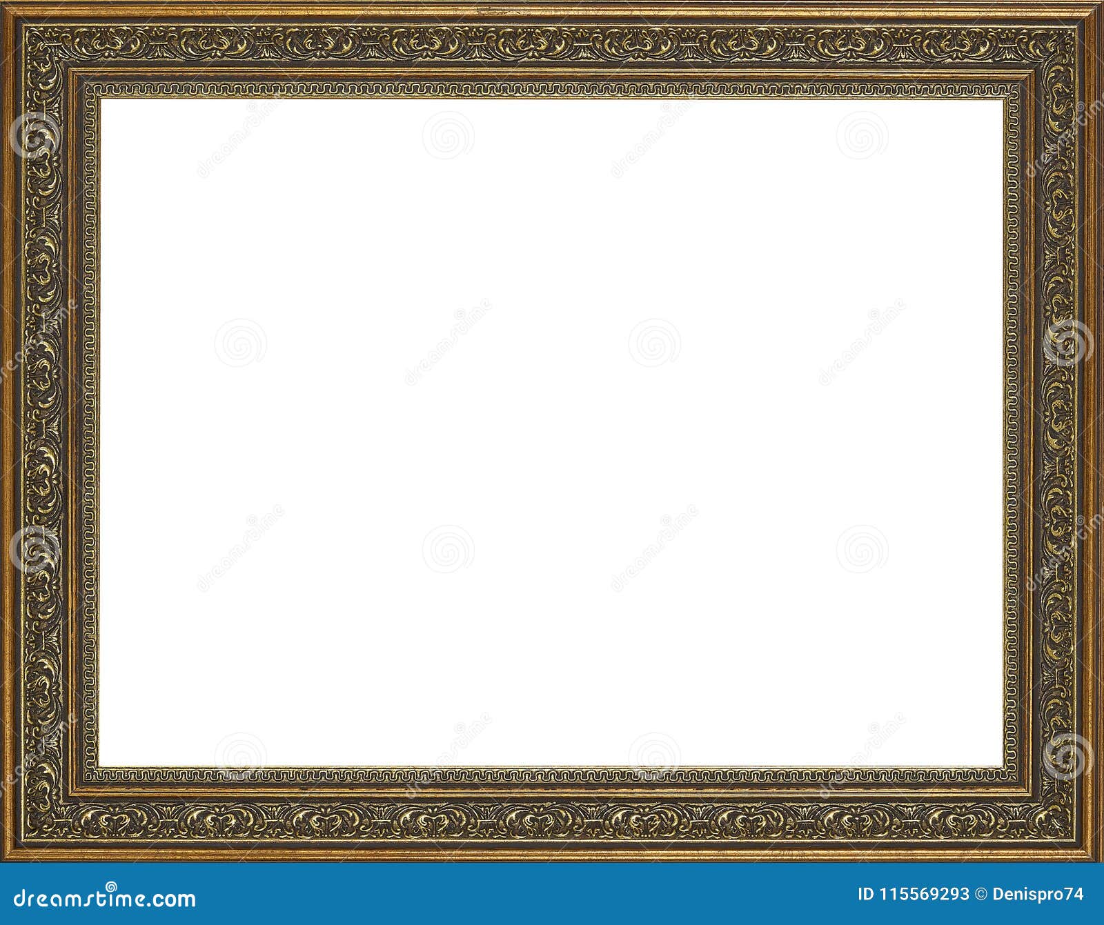 Picture Frame Isolated on White Stock Image - Image of decorative, home ...