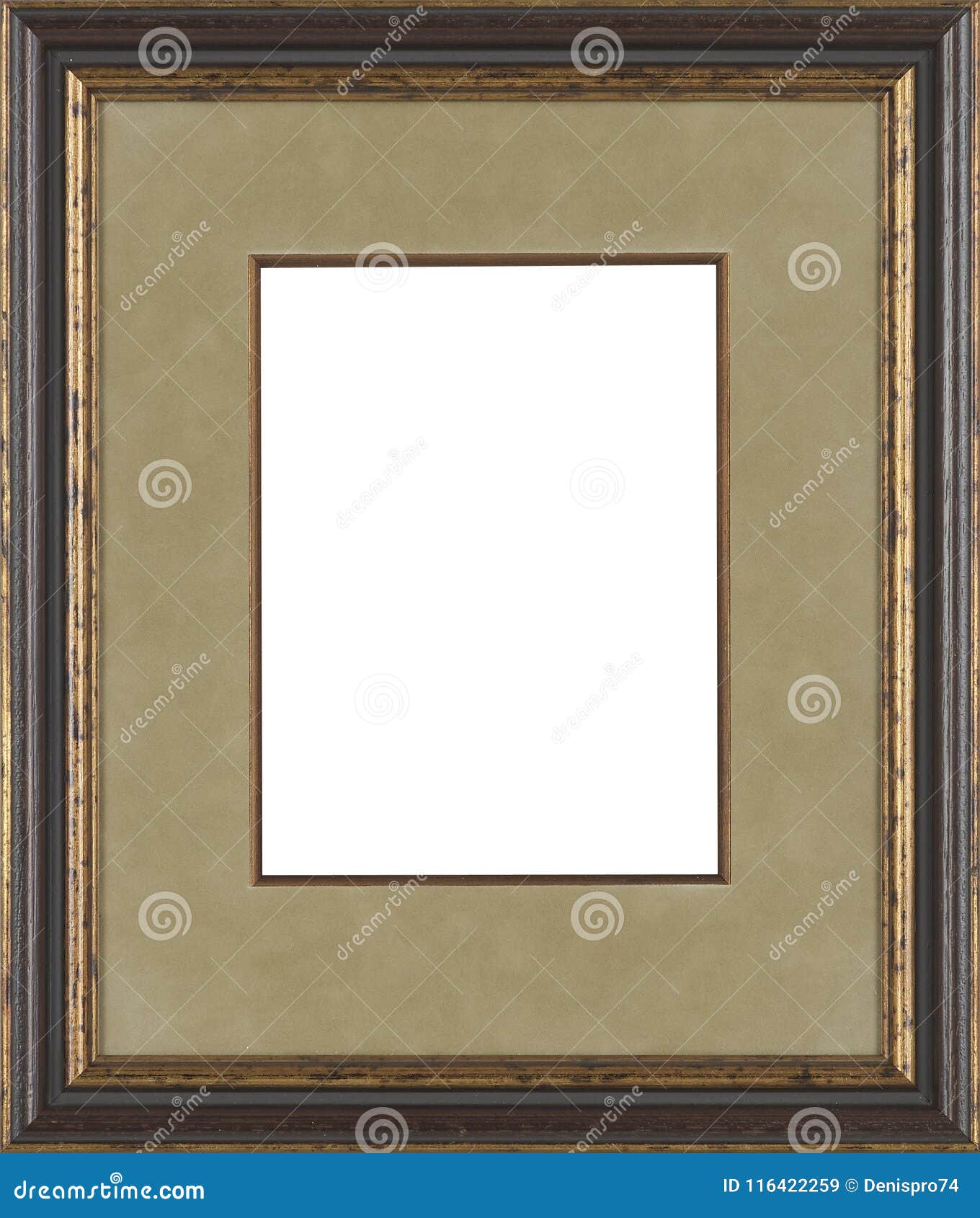 Picture Frame Isolated on White Stock Image - Image of classic, antique ...