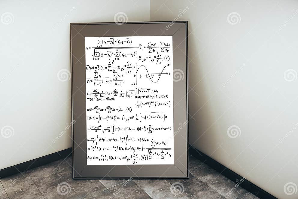 Picture Frame with Mathematical Formulas Stock Illustration ...