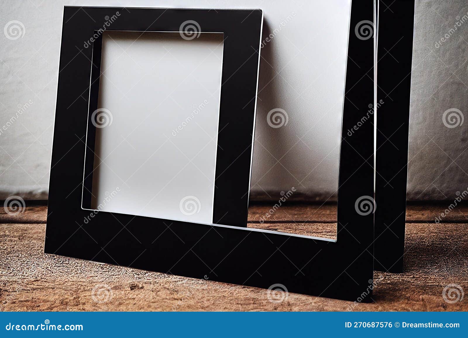 Picture Frame Mockup with Dark Edging for Light Background or Wall ...
