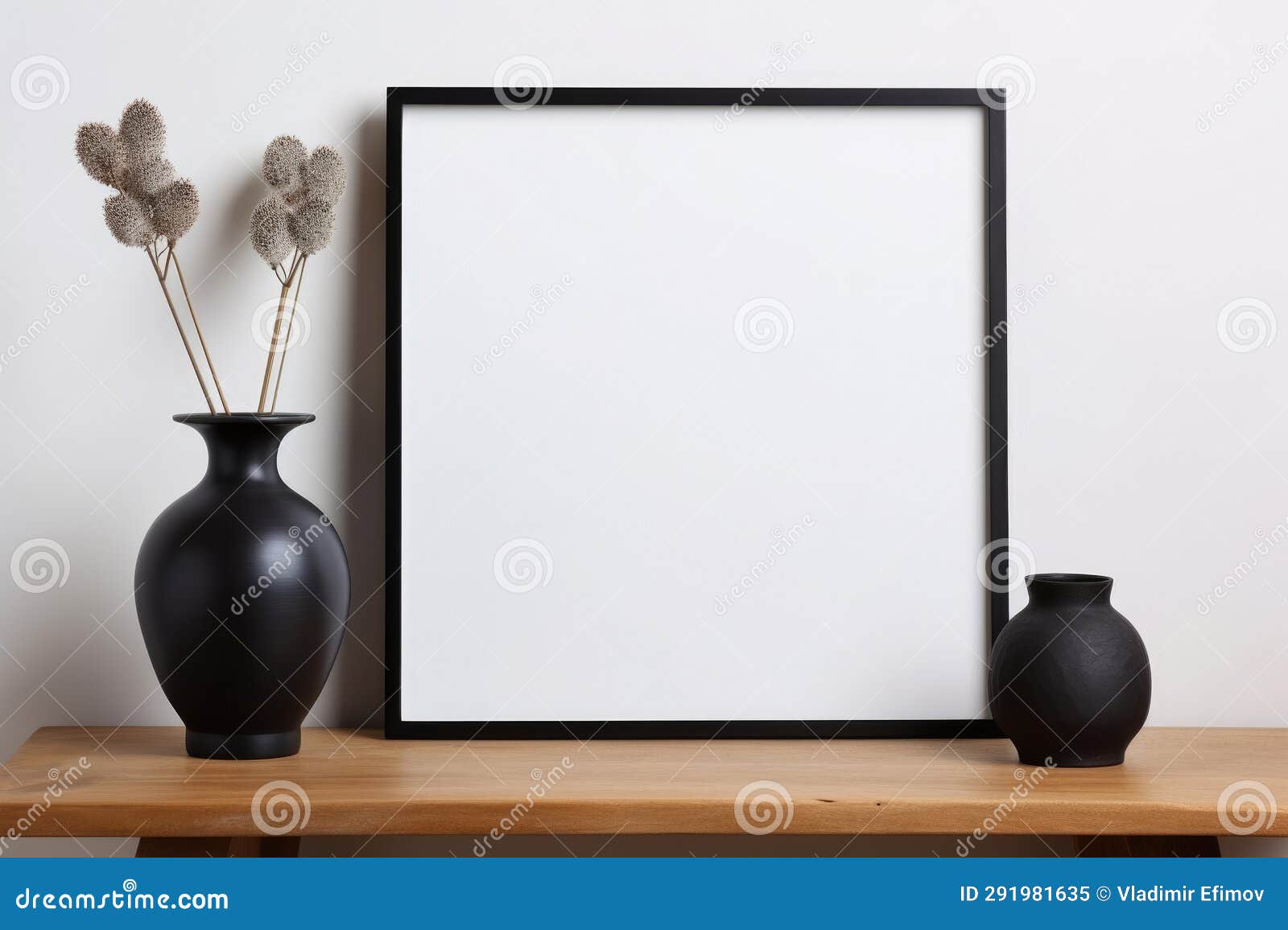 A Picture Frame Placed on Top of a Wooden Table. this Versatile Image ...