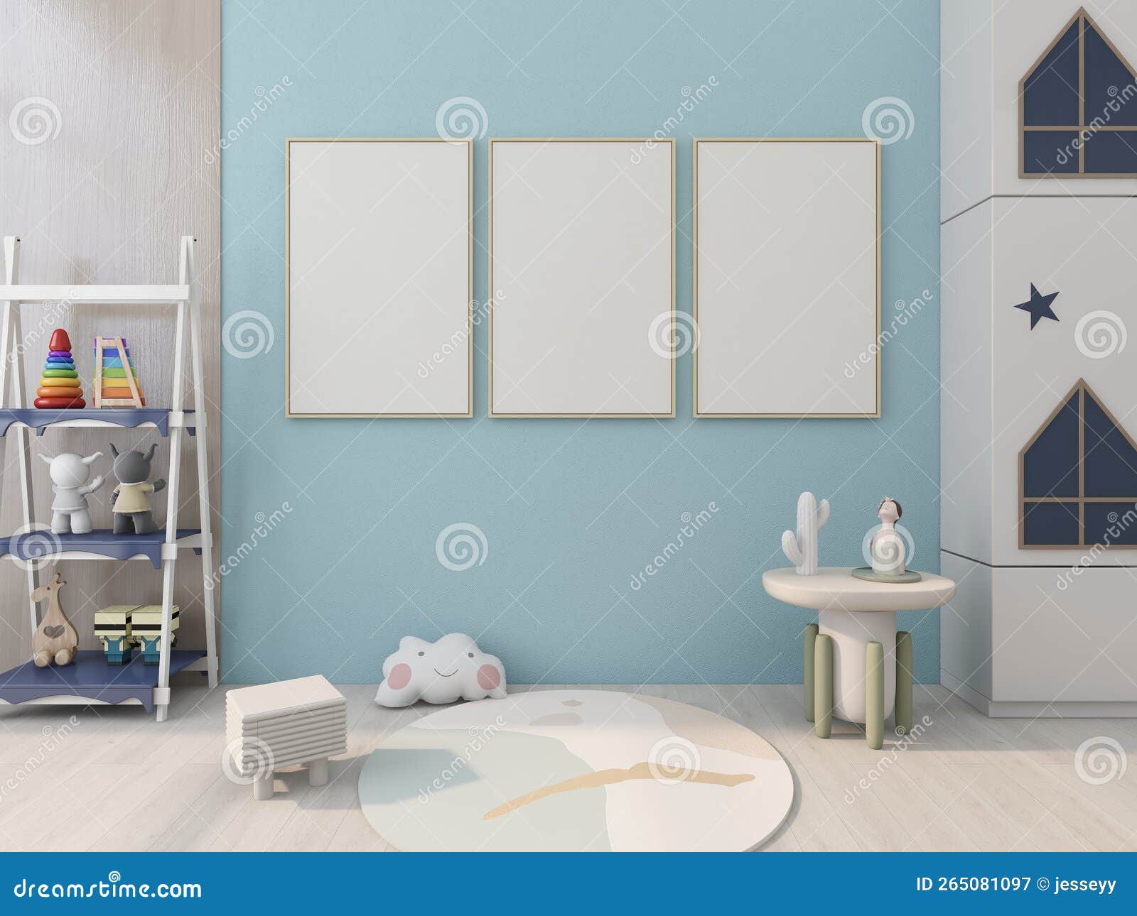 Modern Simple Style Art Wall Frame Prototype. Stock Illustration ...