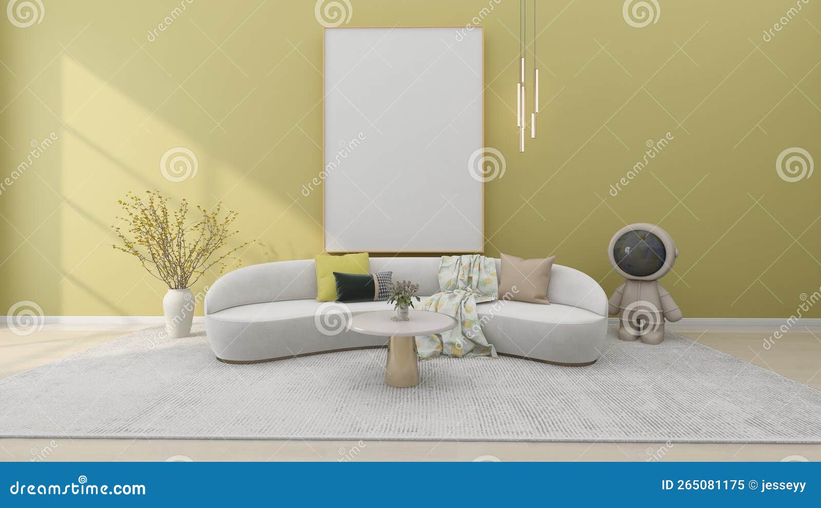 Modern Simple Style Art Wall Frame Prototype. Stock Illustration ...